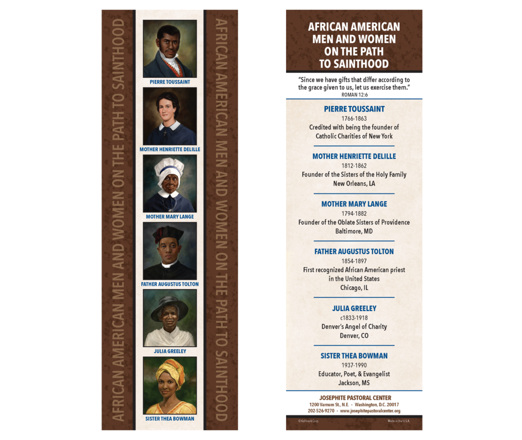 Candidates for Sainthood Bookmarks – Josephite Pastoral Center
